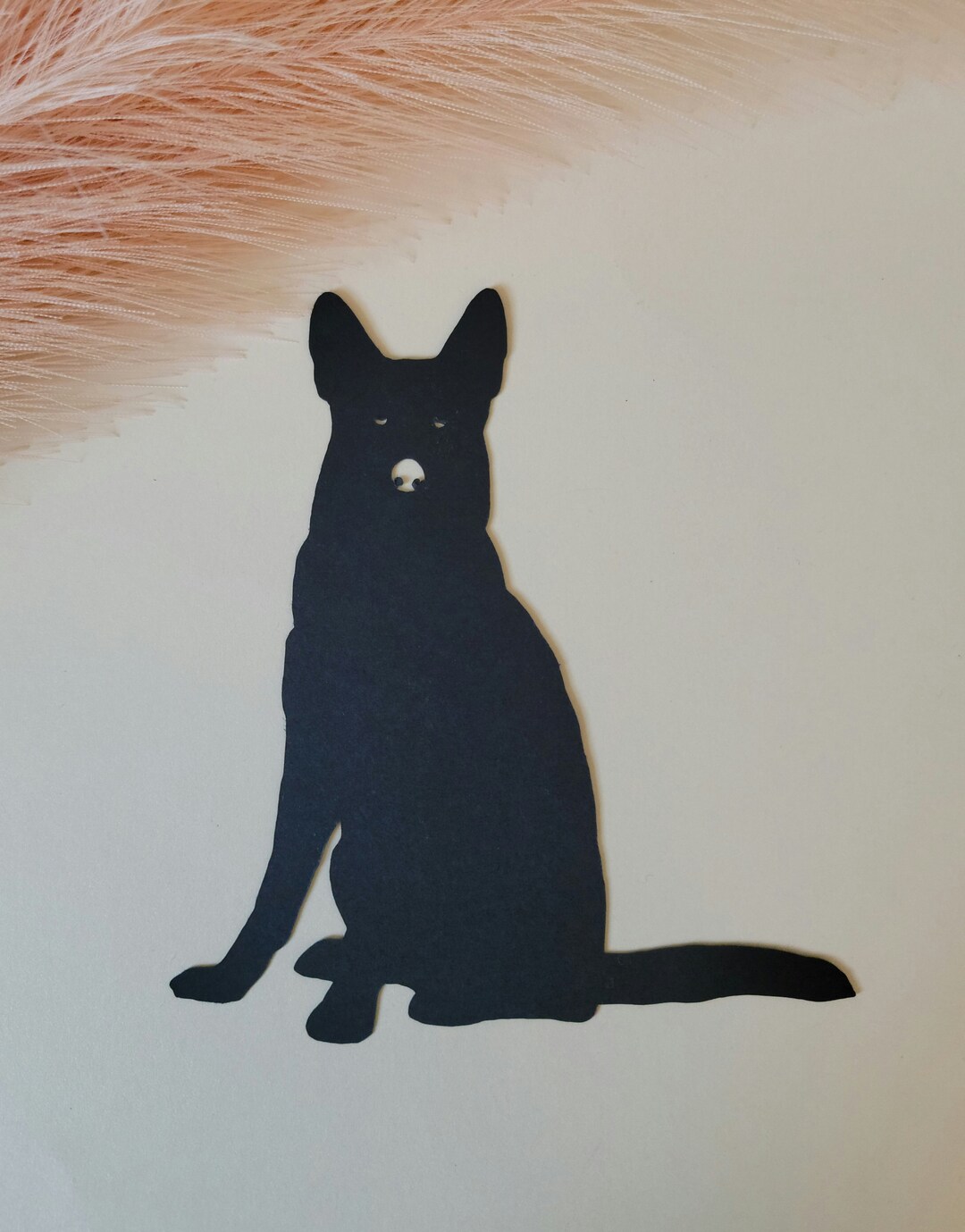 German Shepard Dog Cut Paper Shape DIY Cardmaking Scrapbooking ...