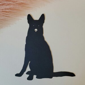 German Shepard Dog Cut Paper Shape DIY Cardmaking Scrapbooking ...