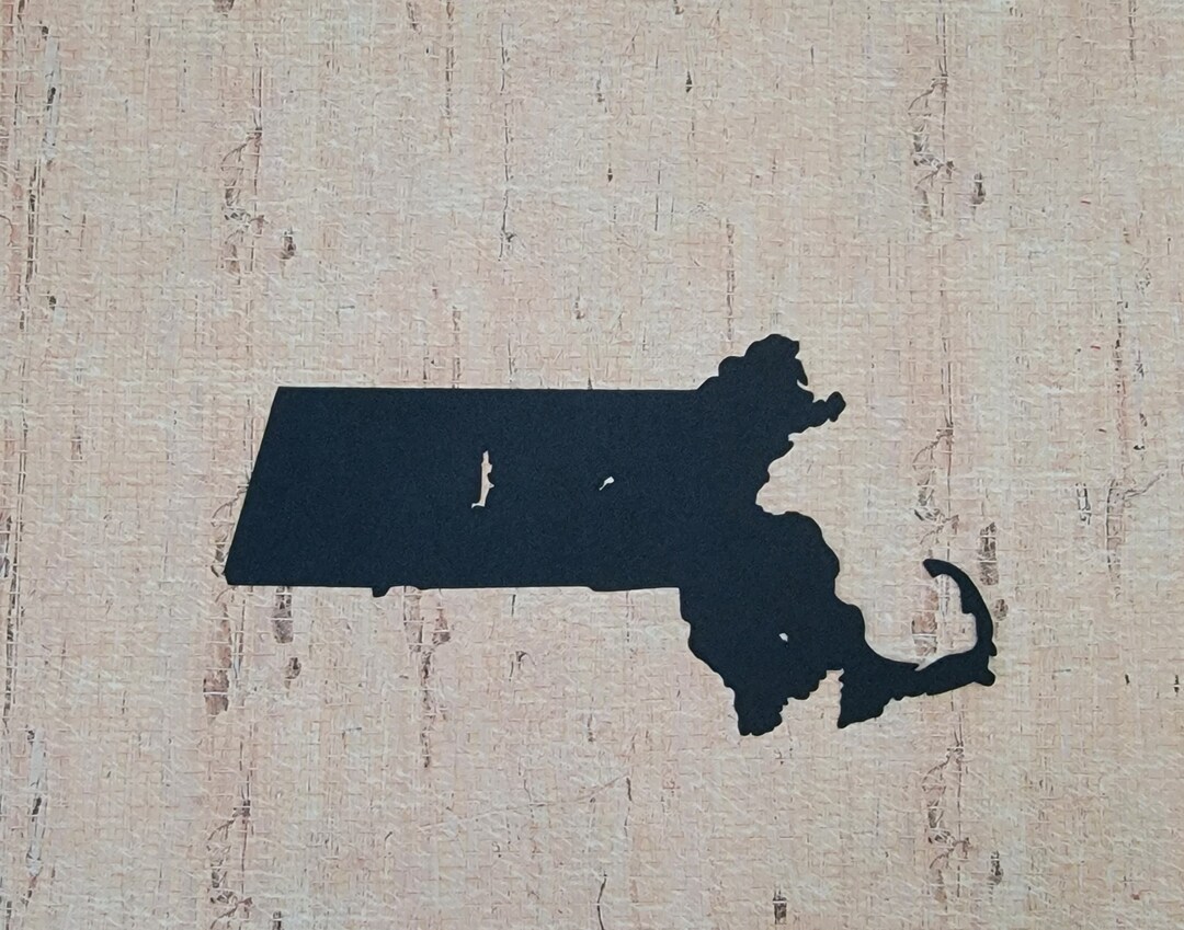 Massachusetts Shape Paper Shape DIY Cardmaking Scrapbooking Junk ...