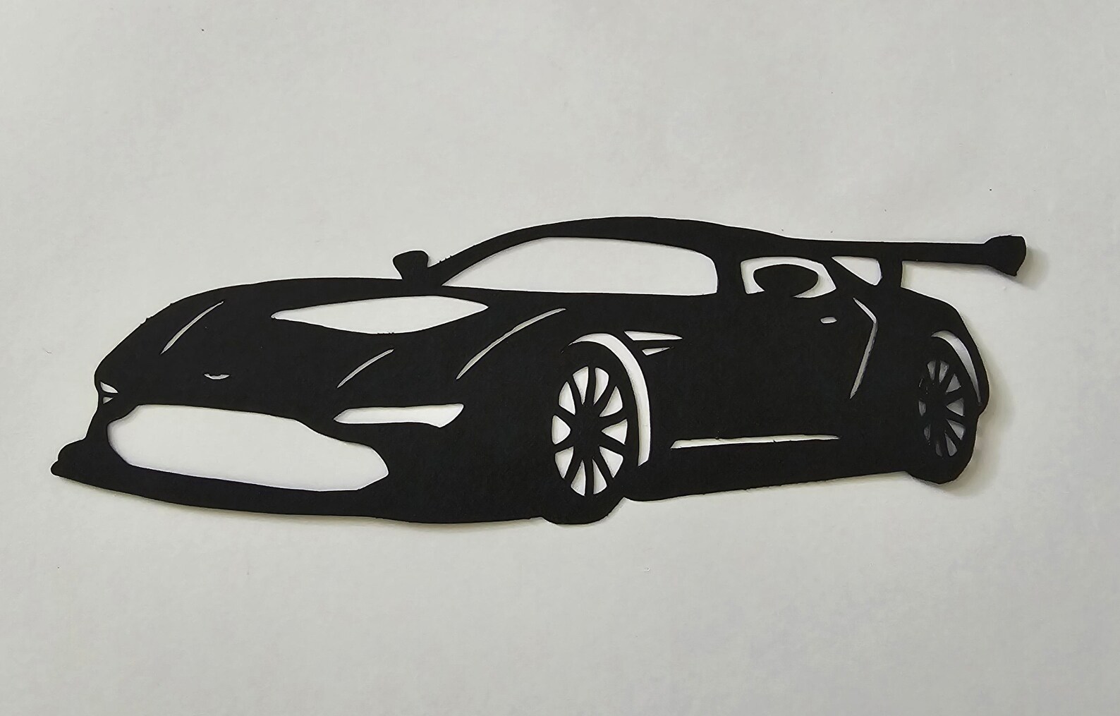 Race Car Aston Martin Sports Car Black Silhouette Cut Paper Shape DIY ...