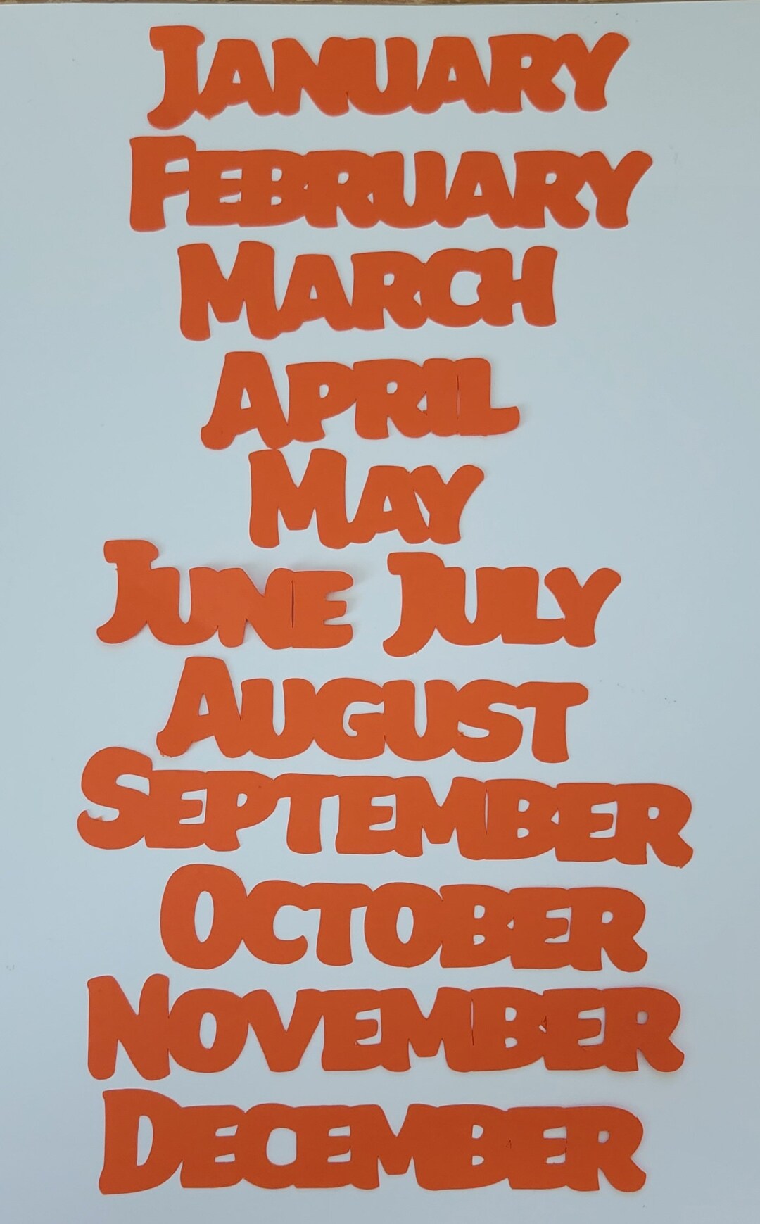 Days of the Month Cut Paper Shape DIY Cardmaking Scrapbooking ...