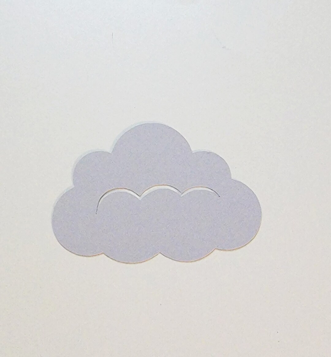 Gray Cloud Shape Paper Shape DIY Cardmaking Scrapbooking Junk ...