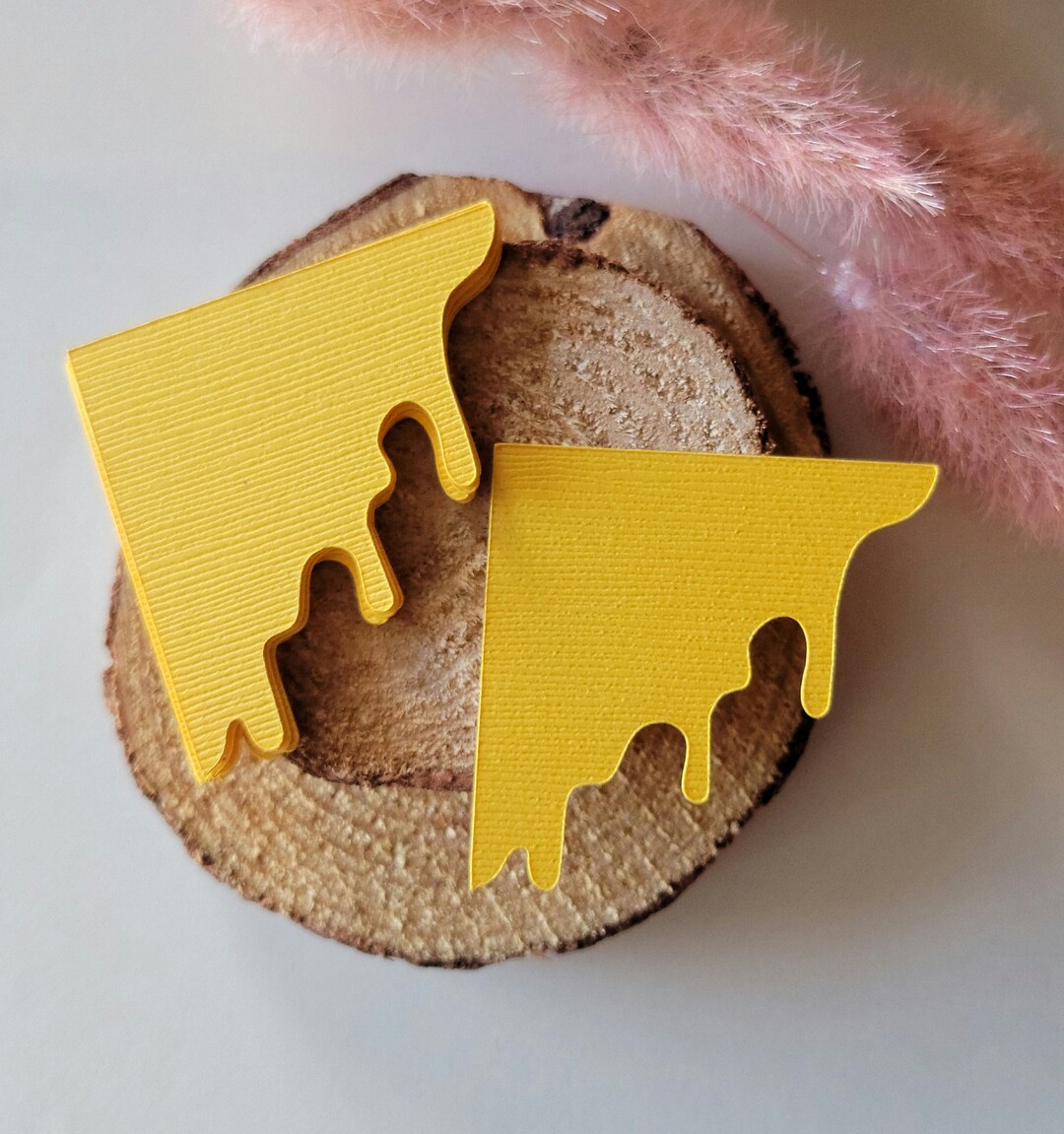 Melted Yellow Corner Paper Shape DIY Cardmaking Scrapbooking - Etsy