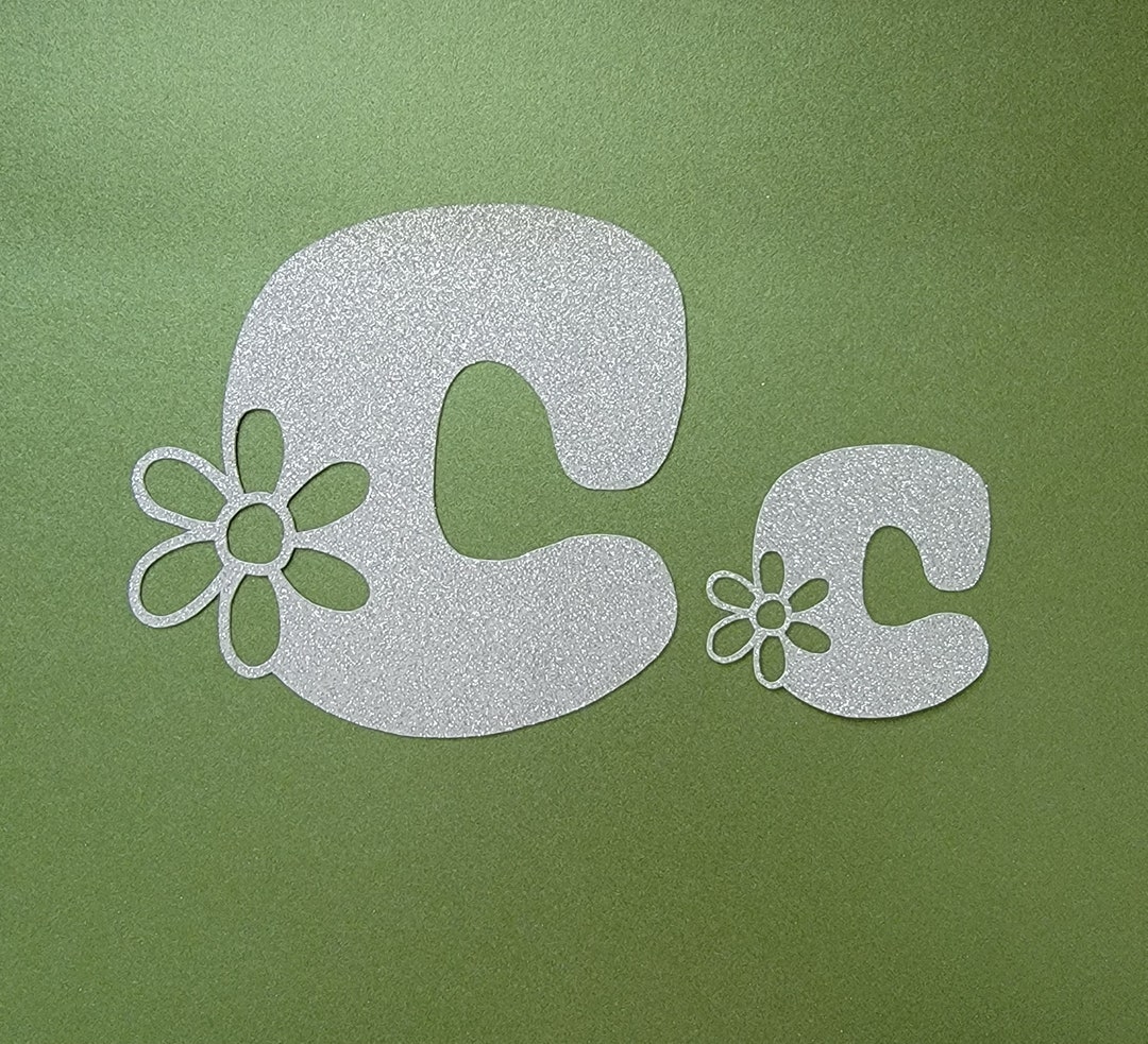 Glitter Letter C Cut Paper Shape DIY Cardmaking Scrapbooking Journaling ...