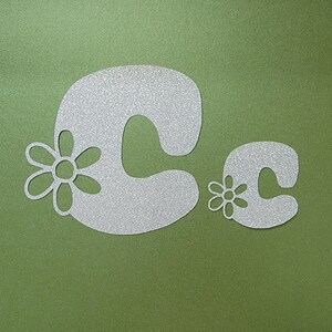 Glitter Letter C Cut Paper Shape DIY Cardmaking Scrapbooking Journaling ...