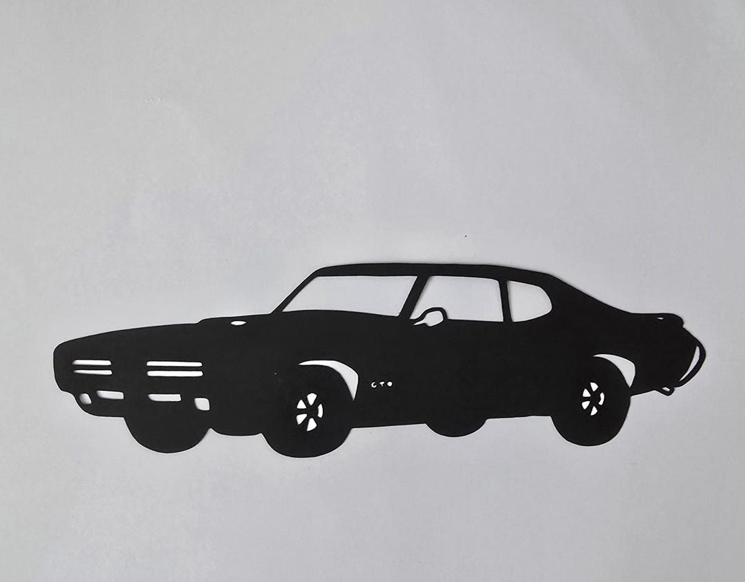Pontiac GTO Judge 1969 Silhouette Cut Paper Shape DIY Cardmaking ...