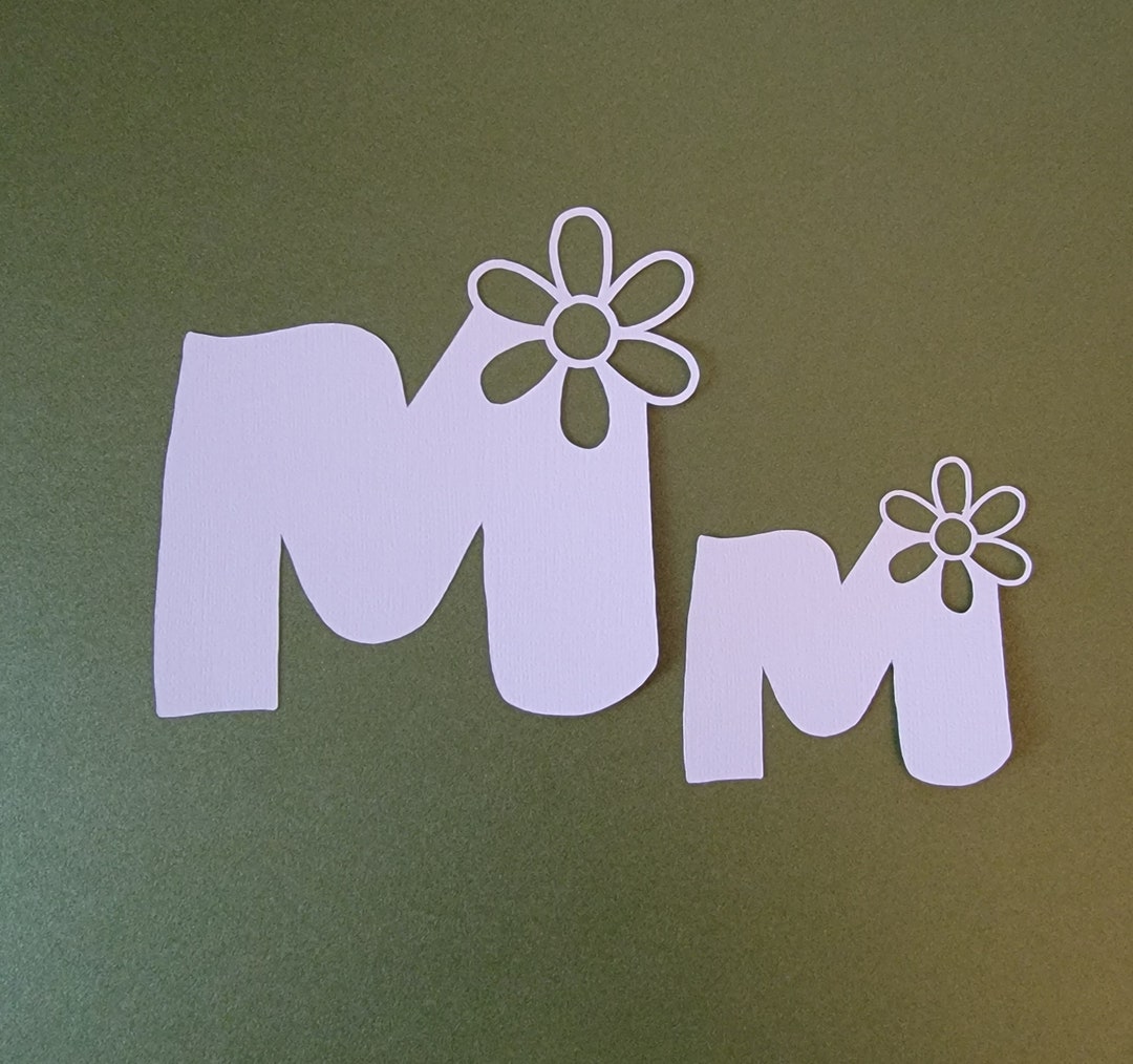 White Textured Letter M Cut Paper Shape DIY Cardmaking Scrapbooking ...