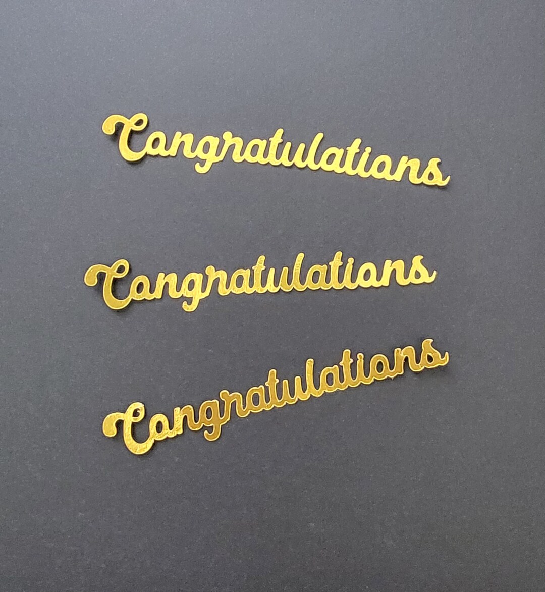 Congratulations Shape Paper Shape DIY Cardmaking Scrapbooking Junk ...