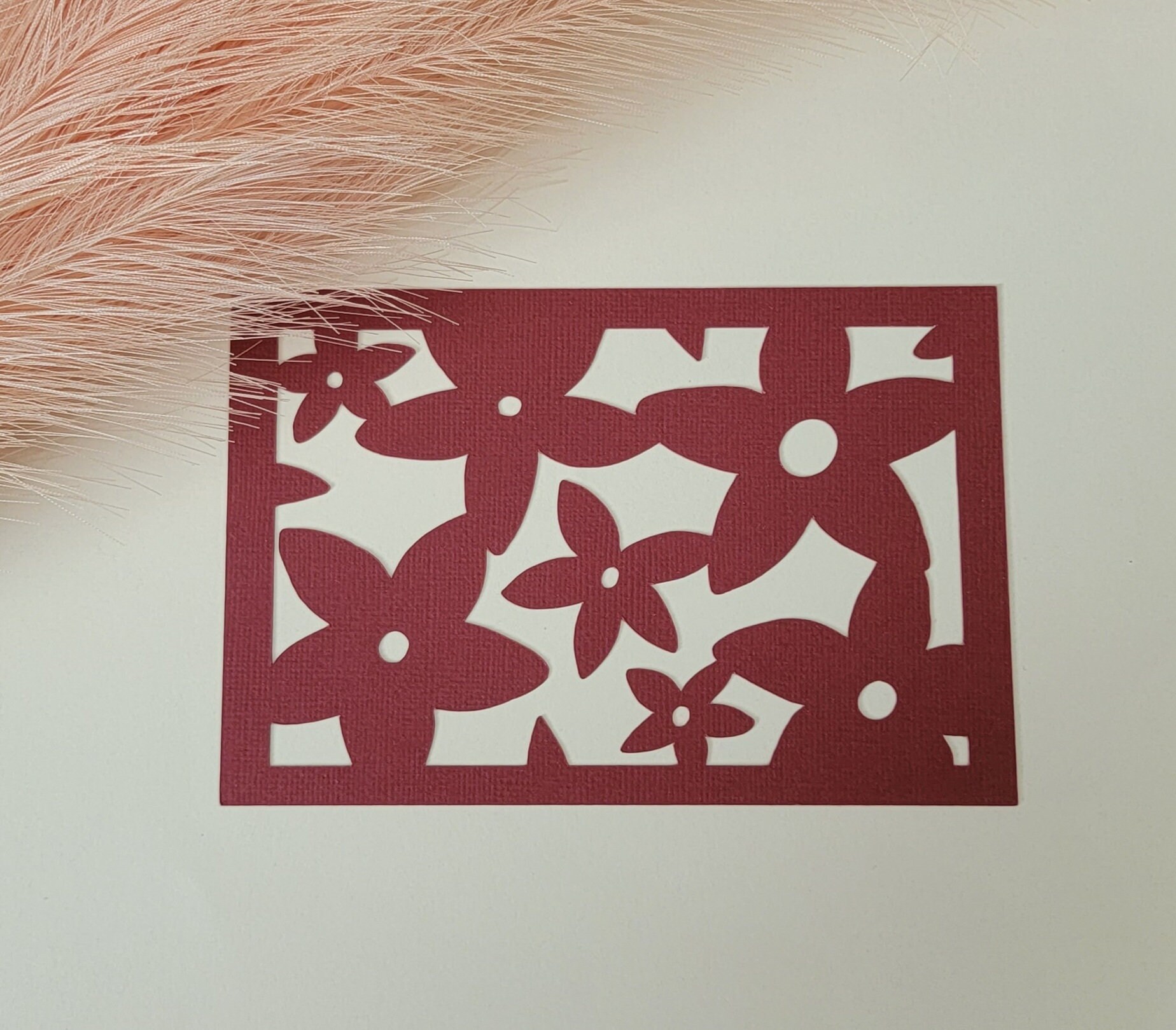 Flower Border Frame Card Making Topper Border. Textured - Etsy