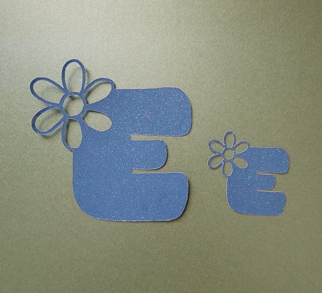 Glitter Letter E Cut Paper Shape DIY Cardmaking Scrapbooking Journaling ...