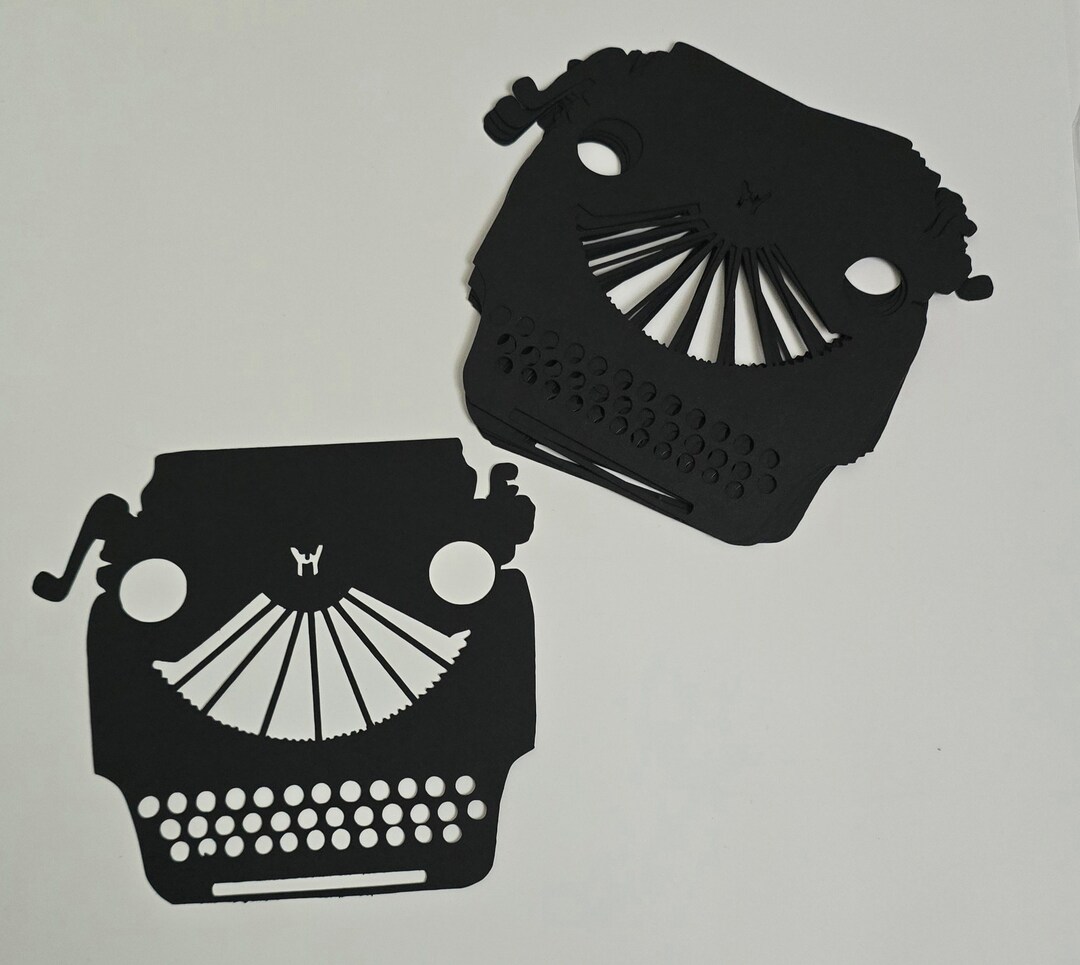 Vintage Typewriter Cut Out Shape Paper Shape DIY Cardmaking ...