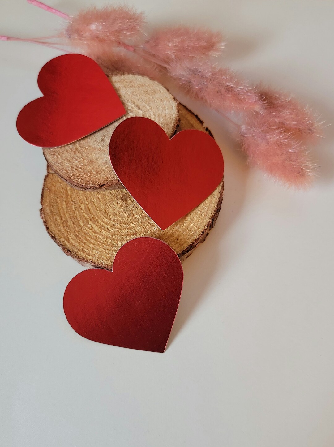 Red Heart Foil Cardstock Cut Paper Shape DIY Cardmaking - Etsy