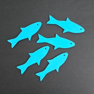 Blue Fish Layered Cardstock Cut Paper Shape DIY Cardmaking Scrapbooking ...
