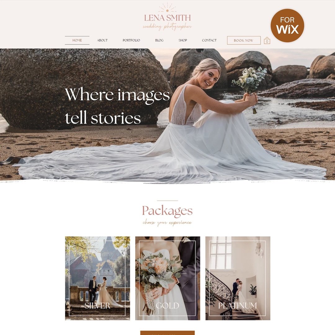 Wix Photographer Website Template, Wix Boho Website Design, Event ...