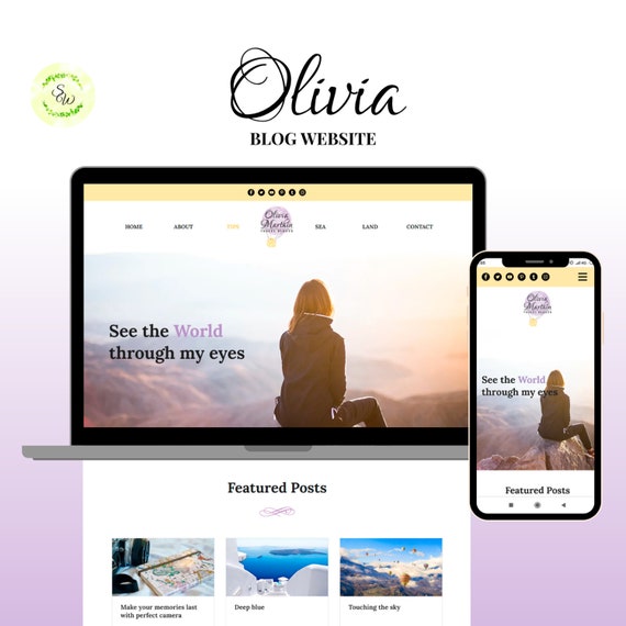 Wix Website Template Wix Blog Template Wix Blog Website | Etsy