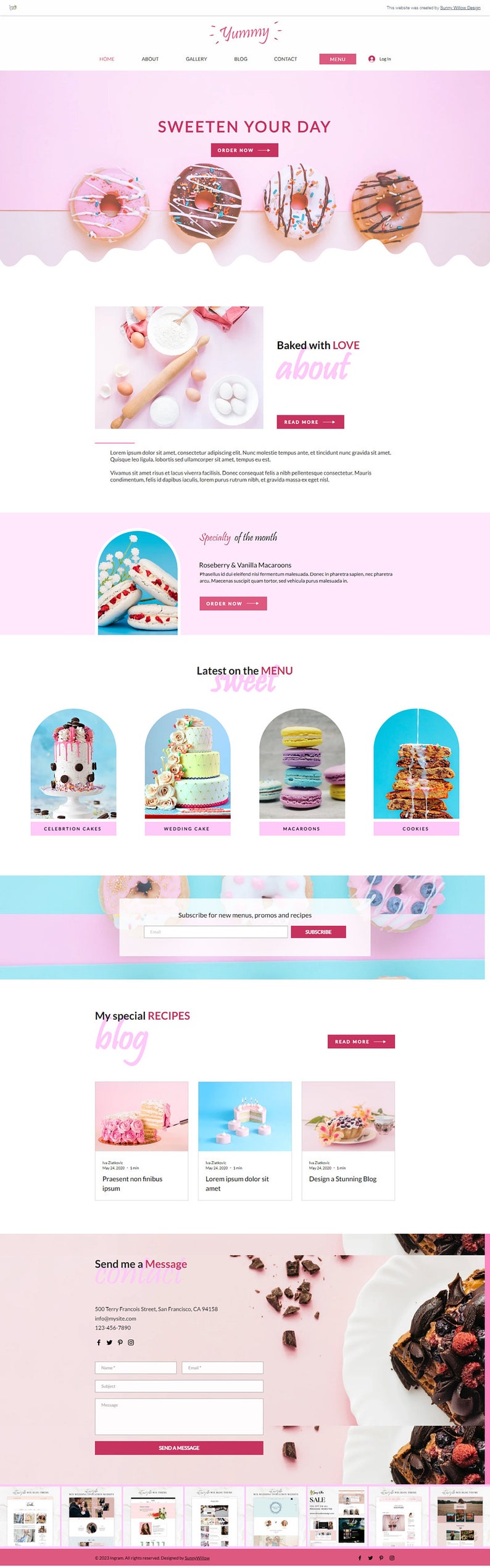 Wix Website Template, Wix Website Design, Bakery Shop Website, Cooking ...