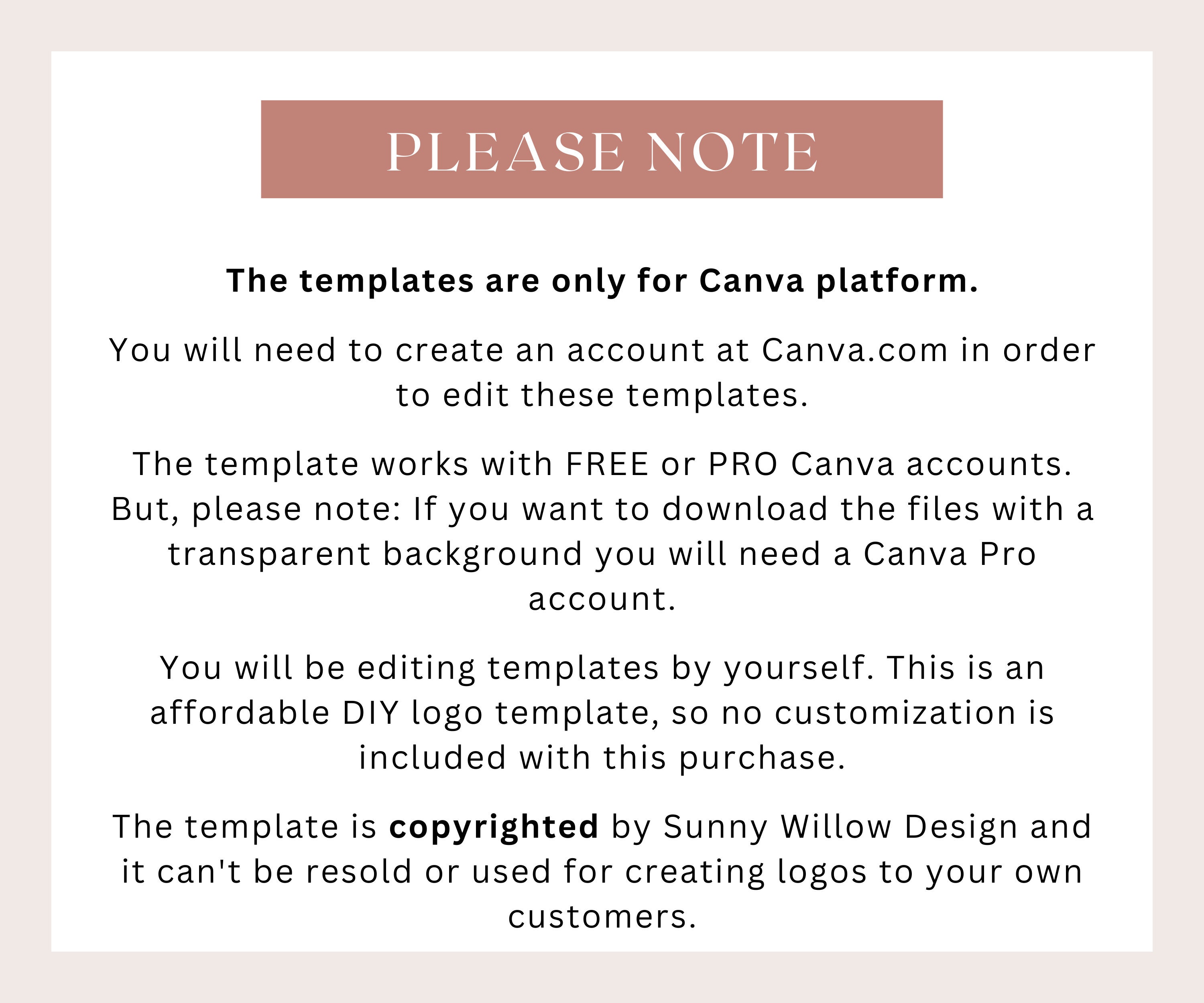 Boho Logo Design Editable Canva Logo Design Logo Canva Template Boho ...