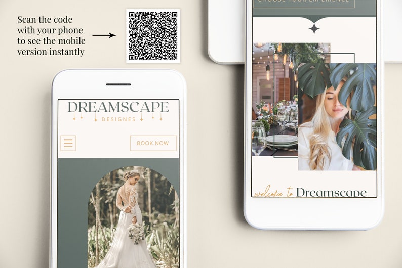 Boho Event Planner Wix Website Template: Wedding Designer - Etsy