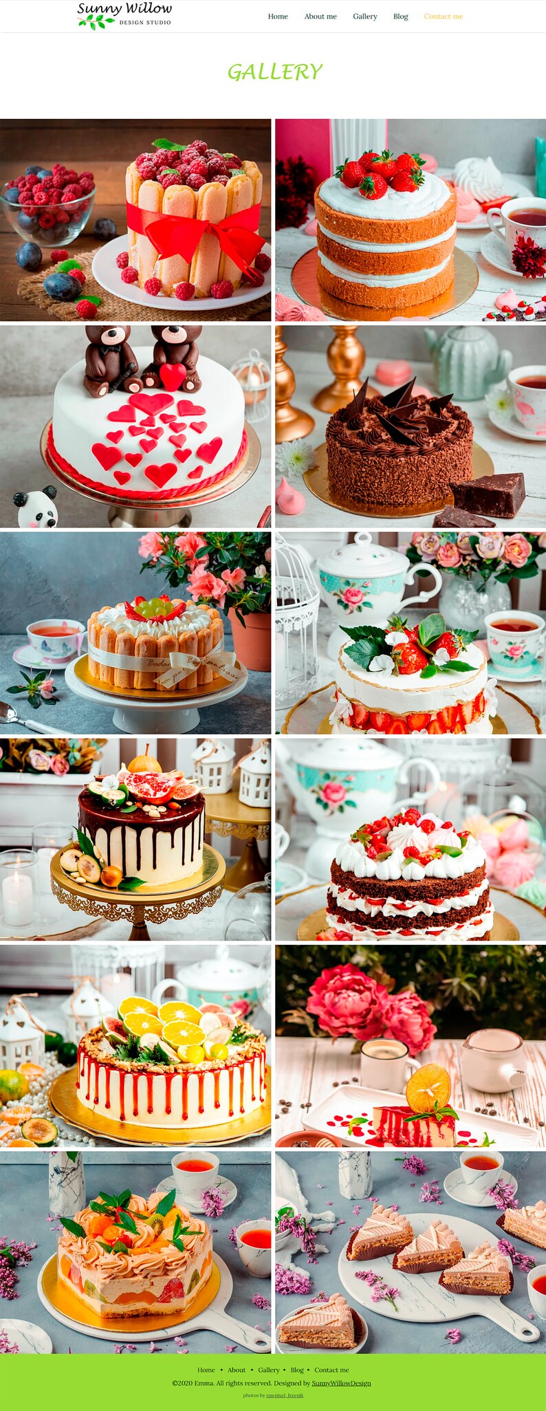 Wix Website Template Wix Website Design Bakery Website Etsy