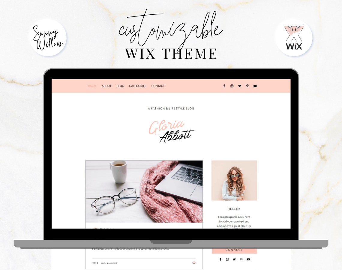 Wix Blog Website Wix Website Template Wix Website Design - Etsy