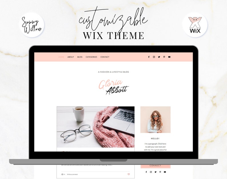 Wix Blog Website Wix Website Template Wix Website Design - Etsy
