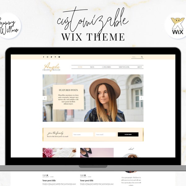 Fashion Blog Template - Etsy