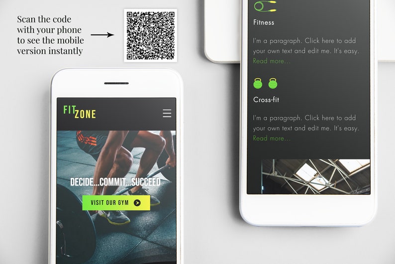 Fitness Wix Website Template: Gym and Personal Trainer Design C36 - Etsy