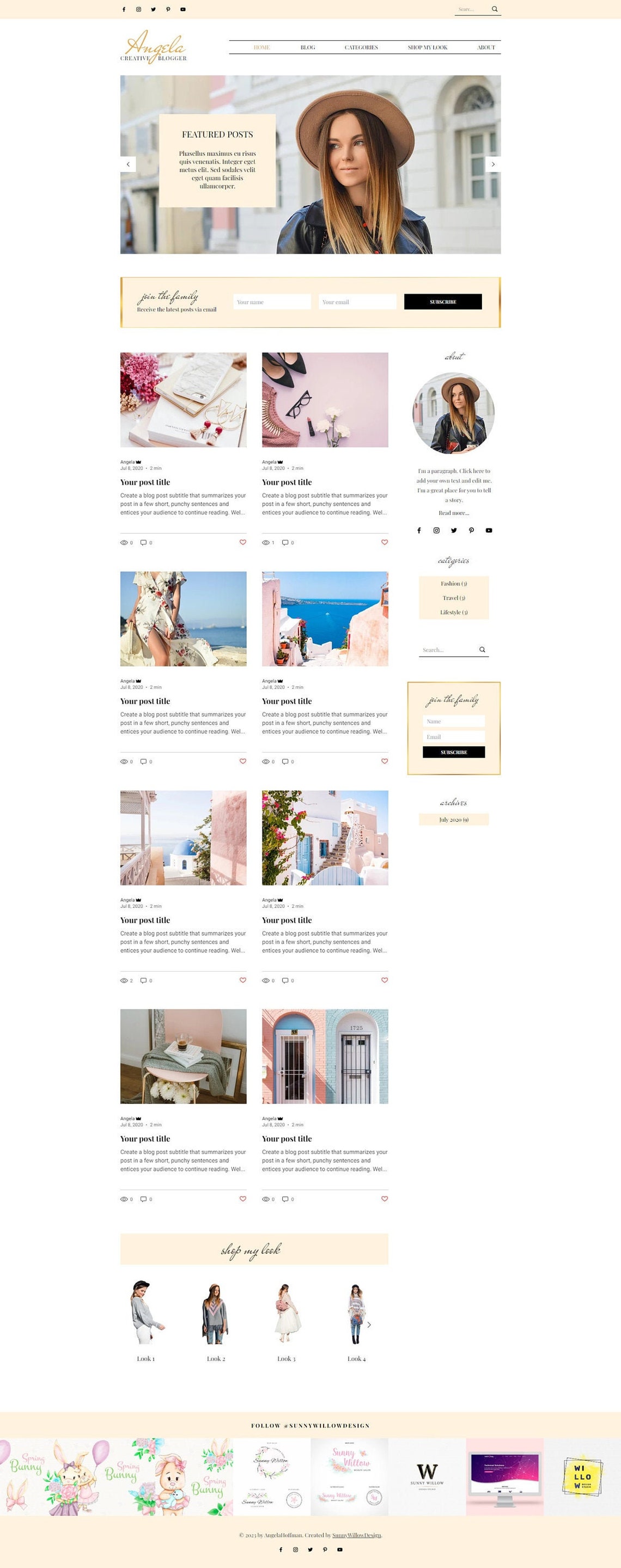 Wix Blog Website Wix Website Template Ecommerce Website - Etsy