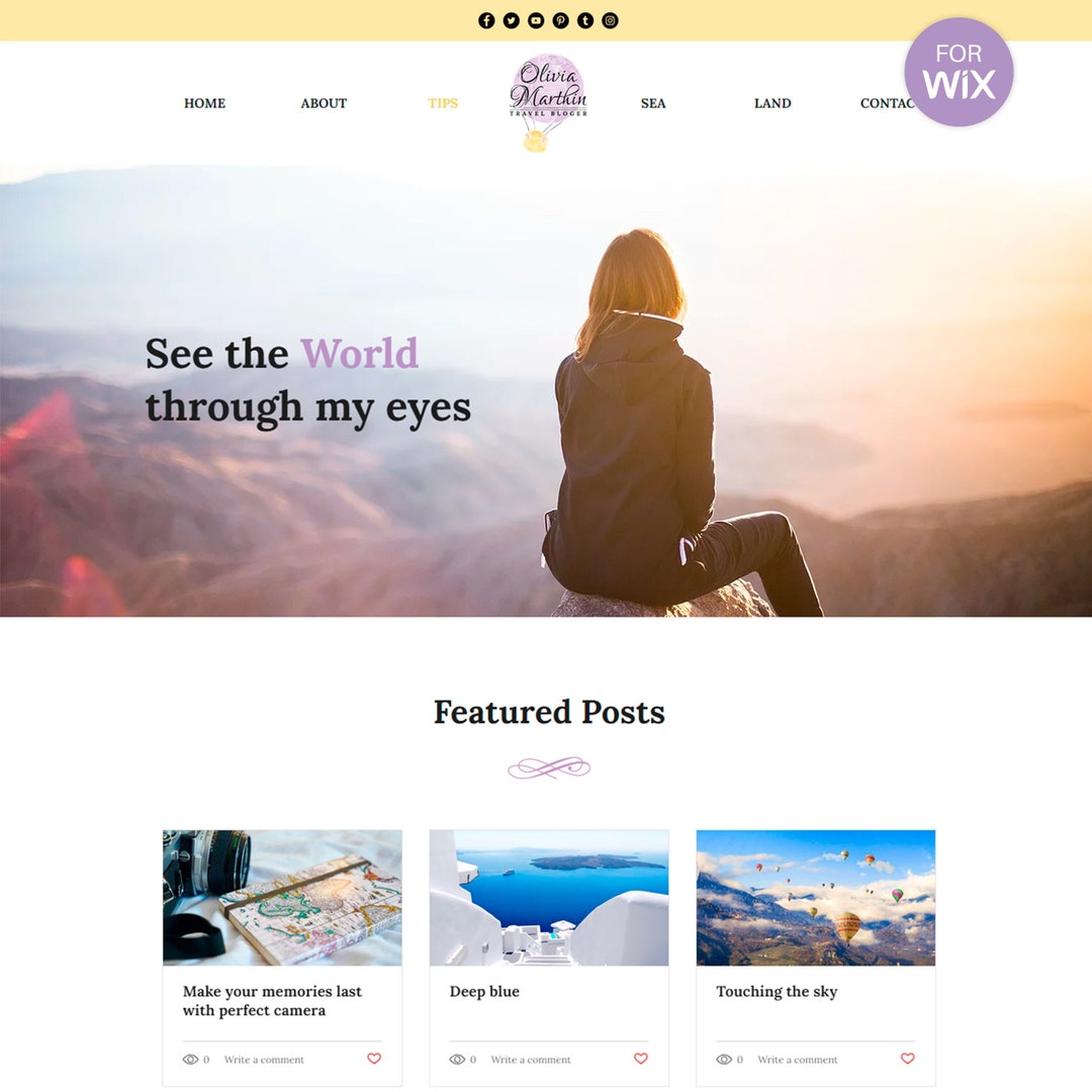 Wix Website Template - Wix Blog Template - Wix Blog Website - Wix ...