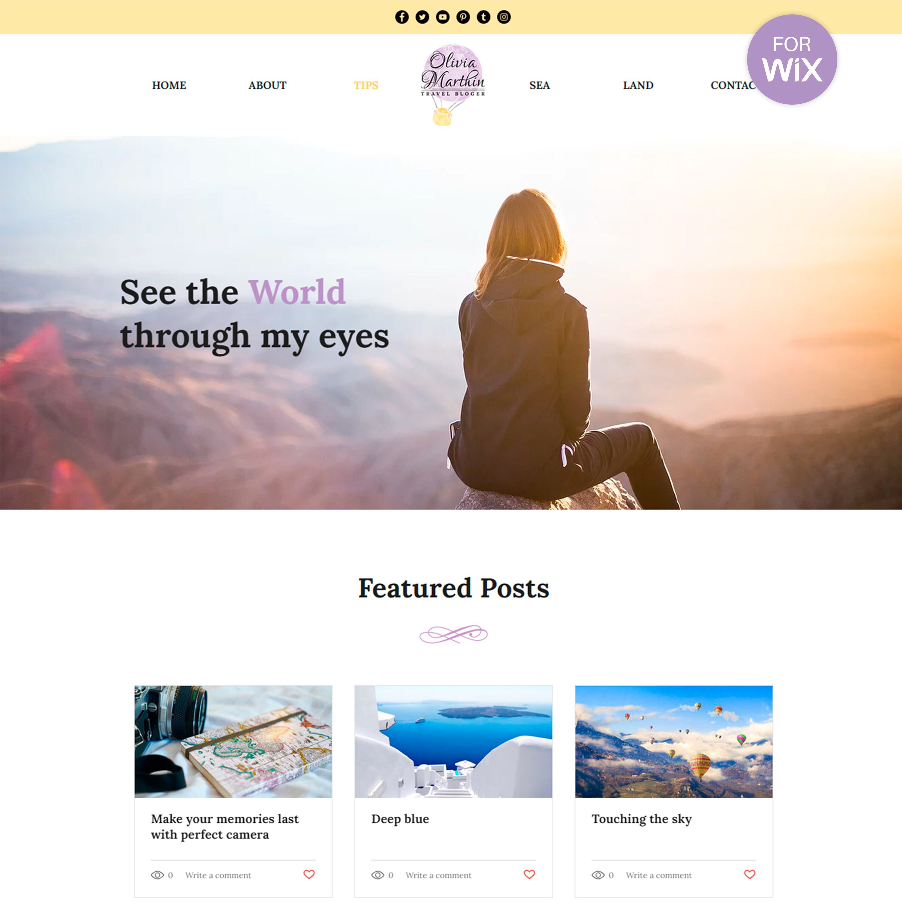 Wix Website Template - Wix Blog Template - Wix Blog Website - Wix ...