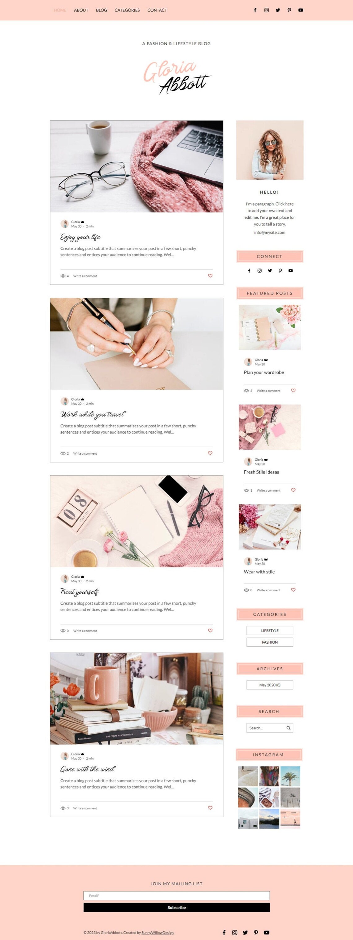 Wix Blog Website Wix Website Template Wix Website Design - Etsy