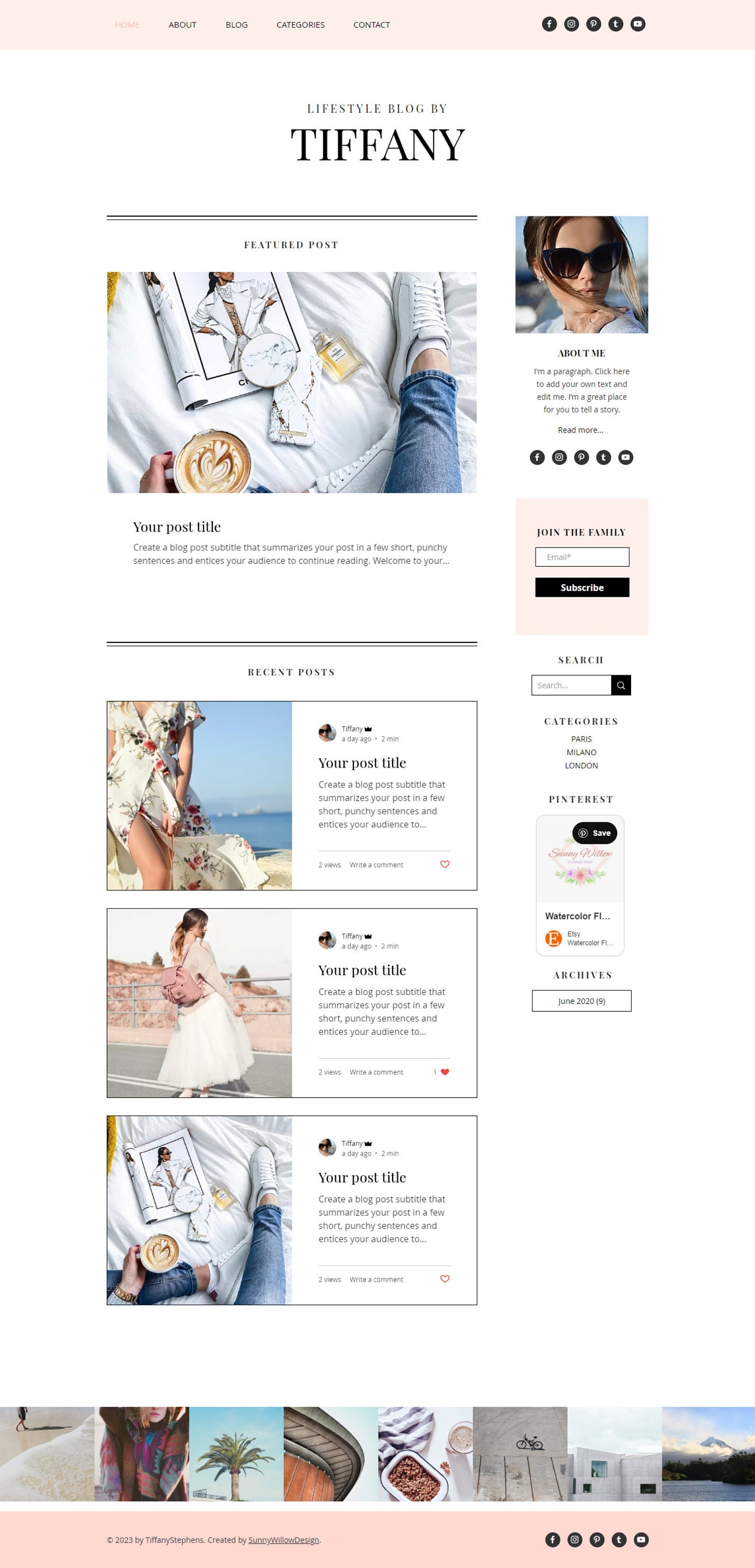 Wix Blog Template Wix Website Template Blog Website Wix Website Design ...