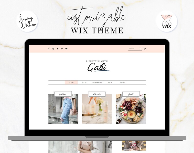 Wix Blog Website Wix Website Template Beauty Blog Wix - Etsy