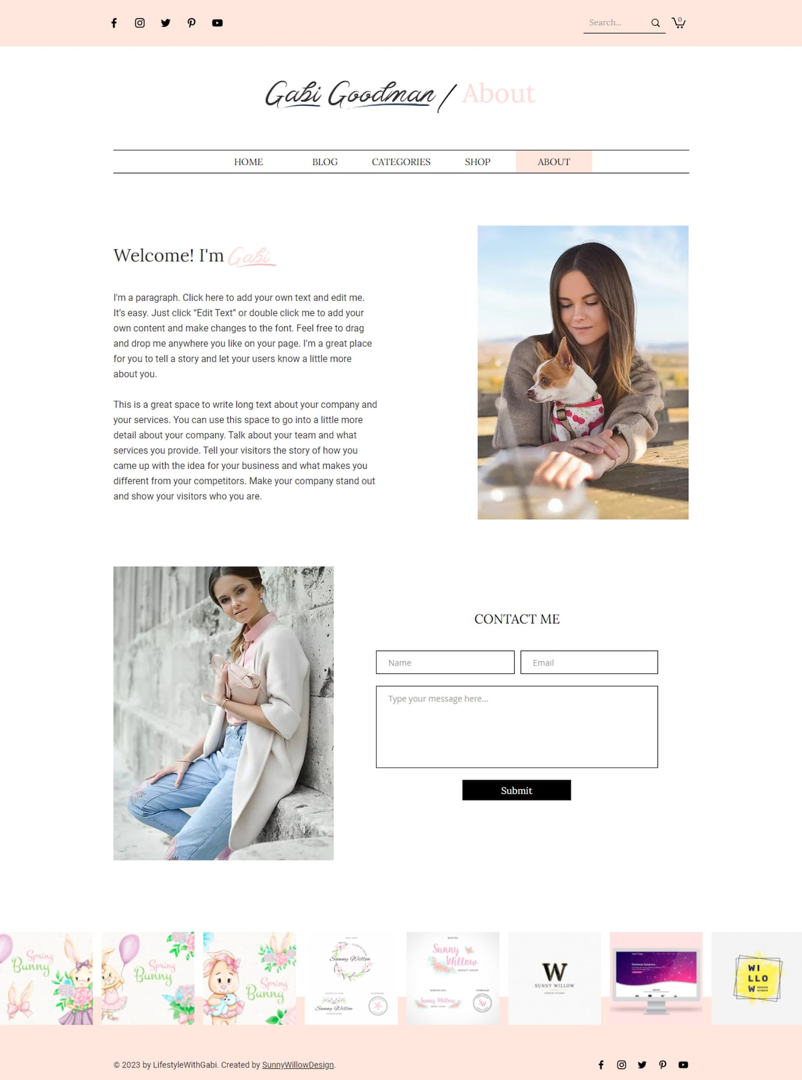 Wix Blog Website Wix Website Template Beauty Blog Wix - Etsy