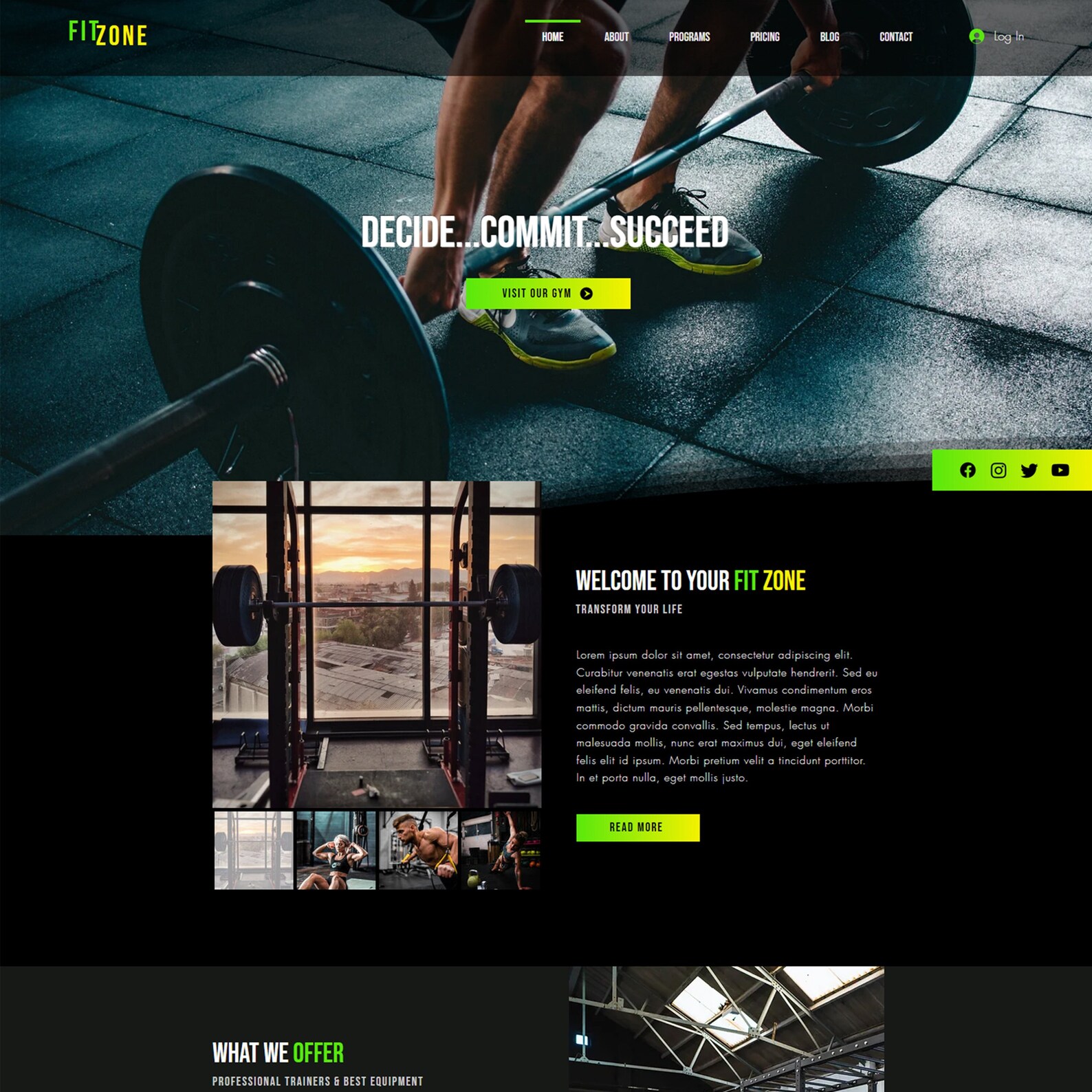 Wix Website Template. Wix Website Design Wix Fitness Website - Etsy