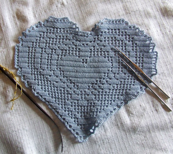 Cuore filet colore turchese | Etsy