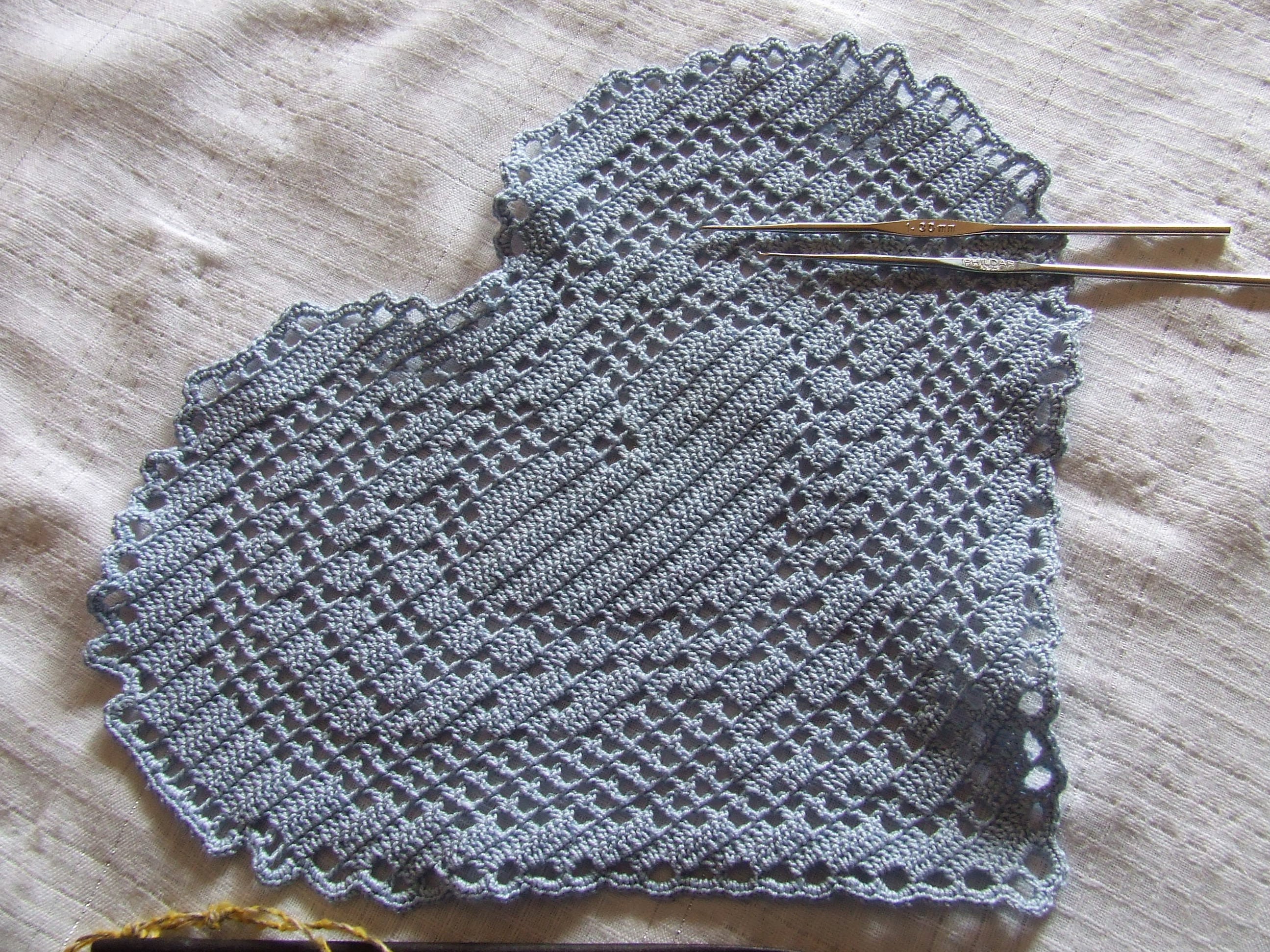 Cuore filet, colore turchese - Etsy Italia