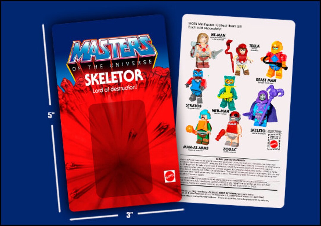 Custom MOTU Inspired Skeletor Minifigure Display Card - Etsy