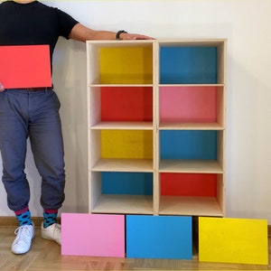 2x5 Bookshelf With Adjustable Shelves for Vinyl Records, Books, Toys ...