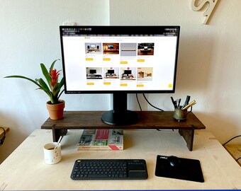 Wooden Monitor Stand Japanese Style - Etsy