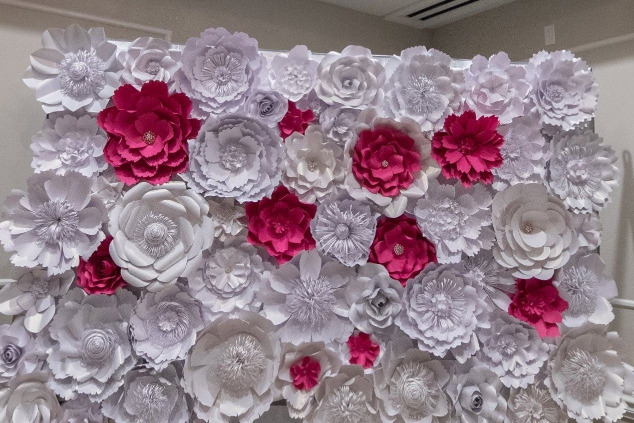 Paper Flower Backdrop Bundle Templates & Tutorial Digital - Etsy