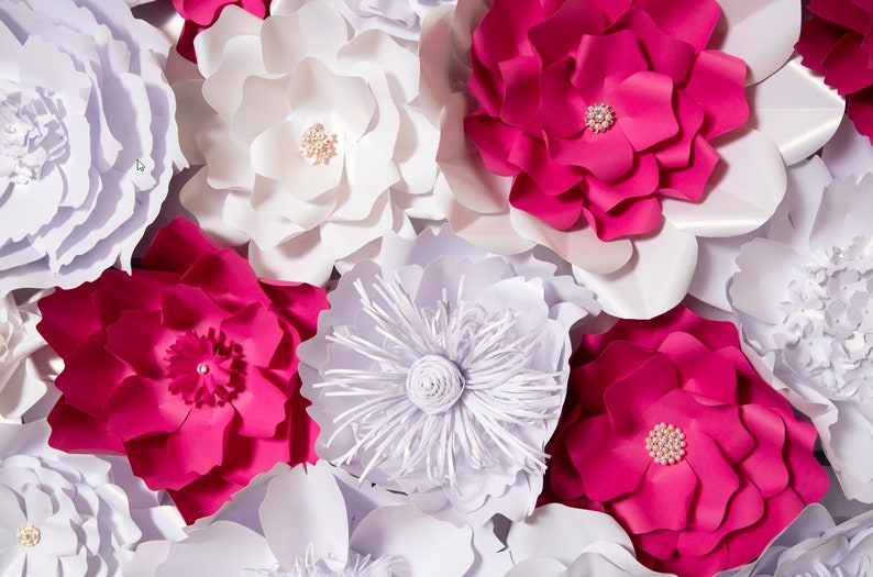 Paper Flower Backdrop Bundle Templates & Tutorial Digital - Etsy
