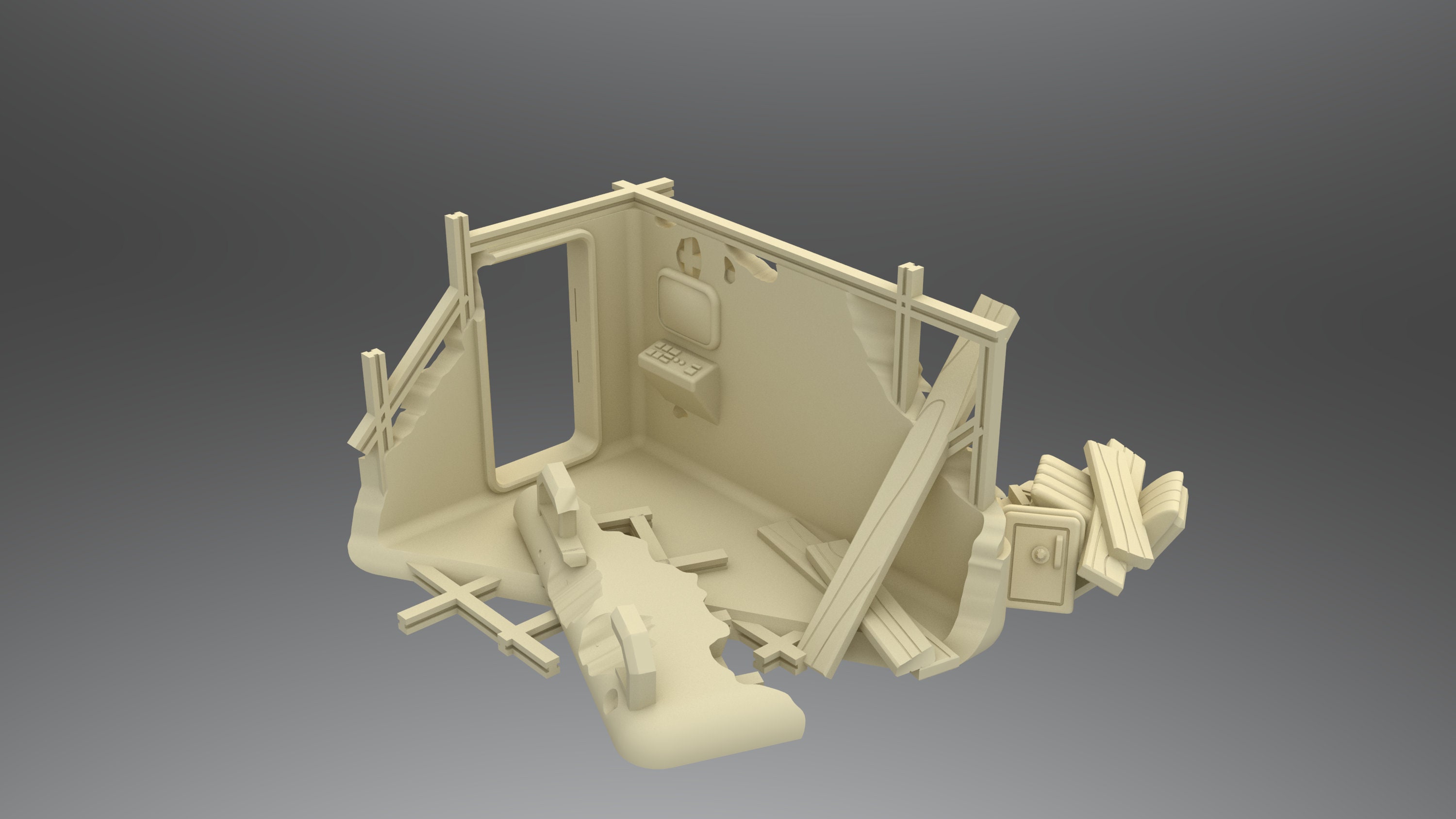3D Printable Post Apocalyptic Ruin - Etsy