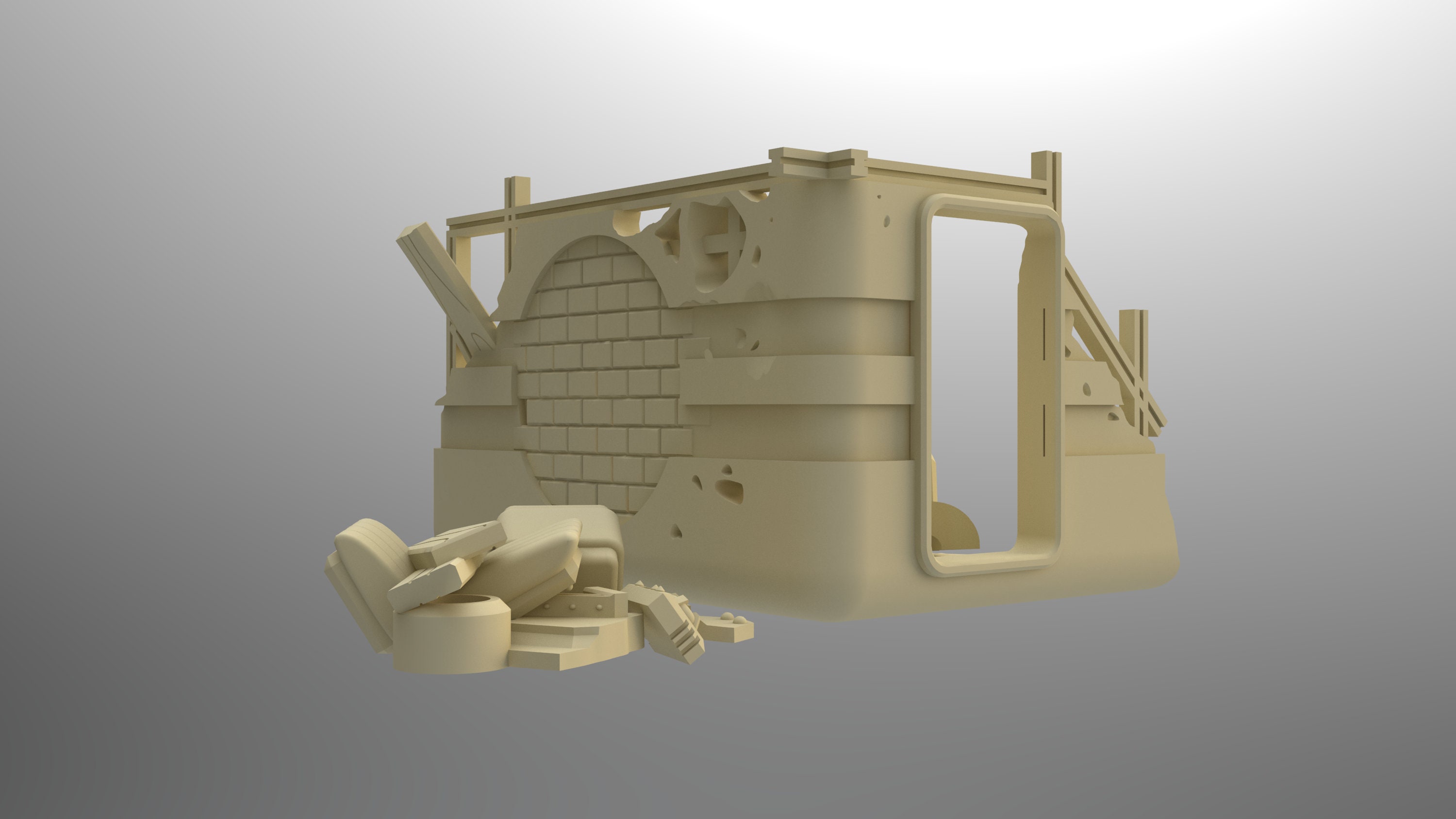 3D Printable Post Apocalyptic Ruin - Etsy