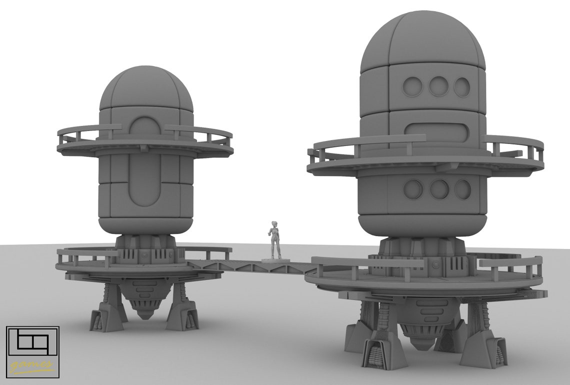 3D Printable Scifi Power Towers Playset Terrain | Etsy
