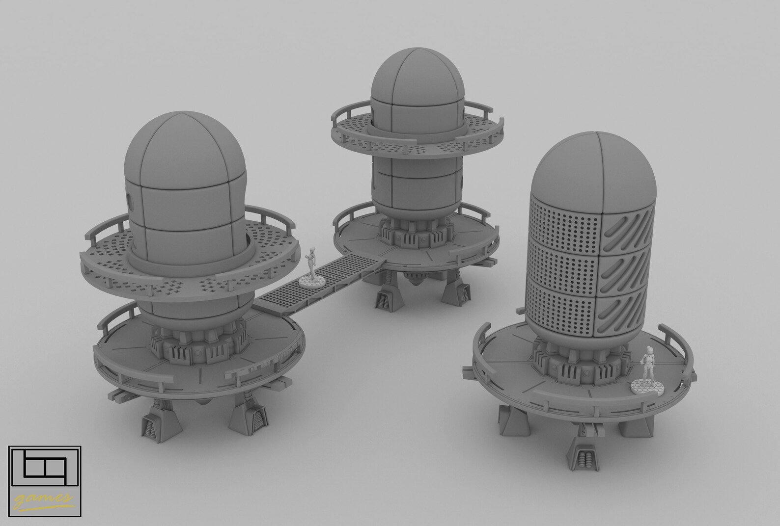 3D Printable Scifi Power Towers Playset Terrain - Etsy
