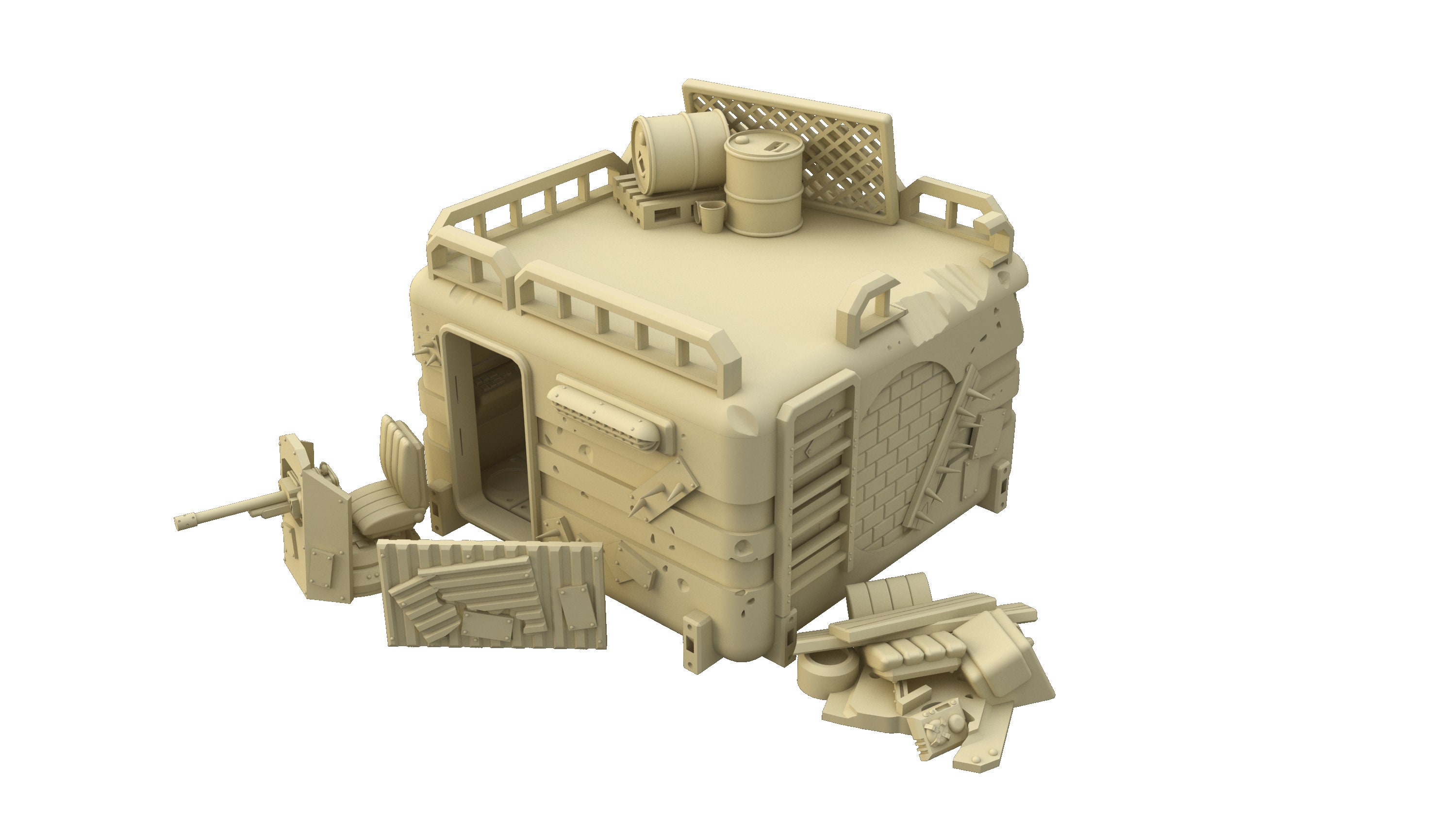 3D Printable Post Apocalyptic Living Pod Terrain Scatter - Etsy