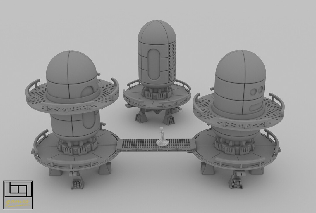 3D Printable Scifi Power Towers Playset Terrain - Etsy