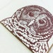 Handprinted Linocut Barred Owl Card 100% Recycled Paper and Sustainable ...