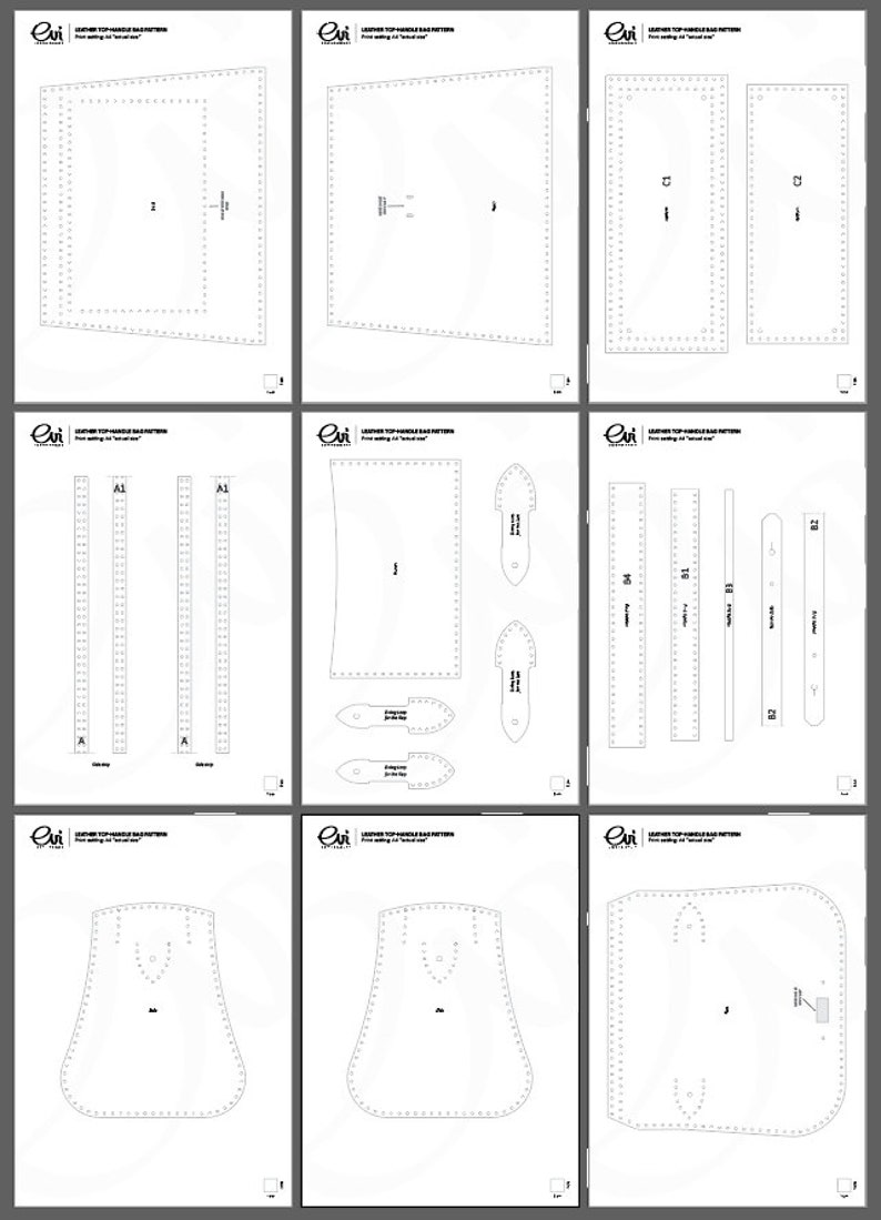 Leather Top-handle Crossbody Bag PDF Pattern – DIY Template - Etsy